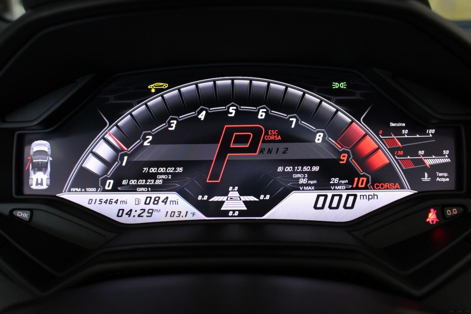 Lamborghini Huracan Evo Speedometer